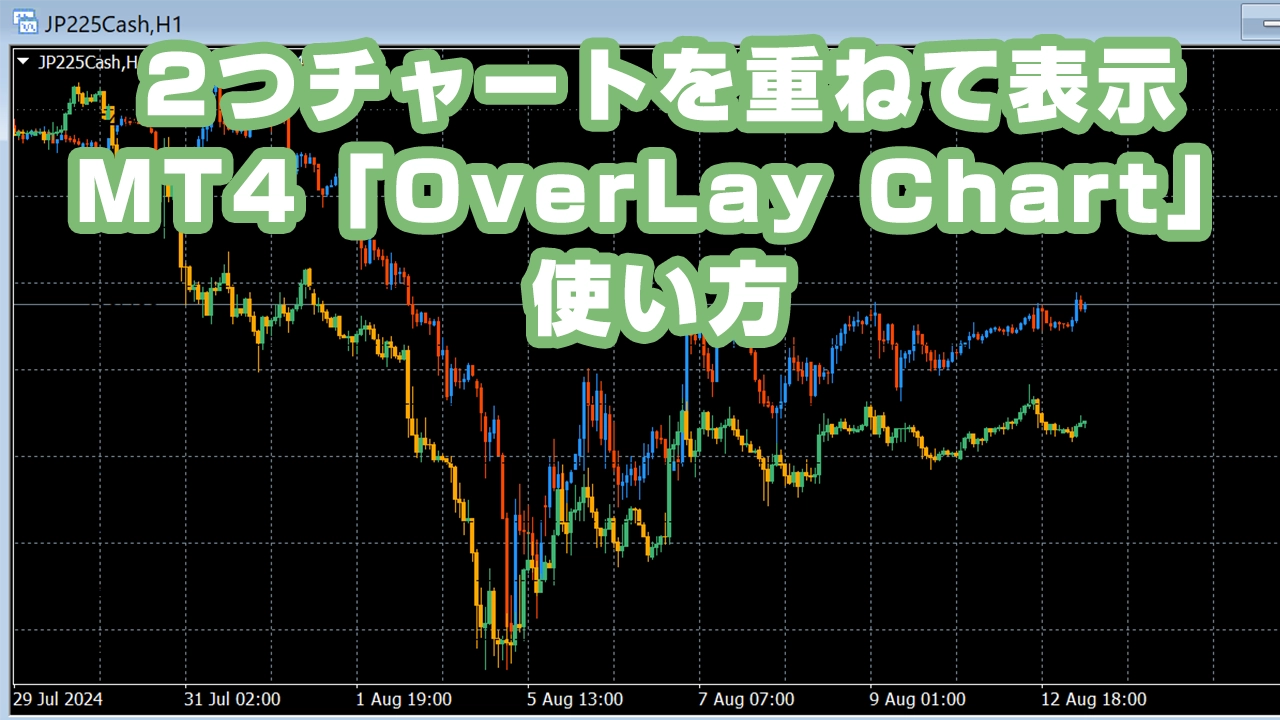 MT4で異なる通貨ペアを重ねる│OverLay Chartの使い方