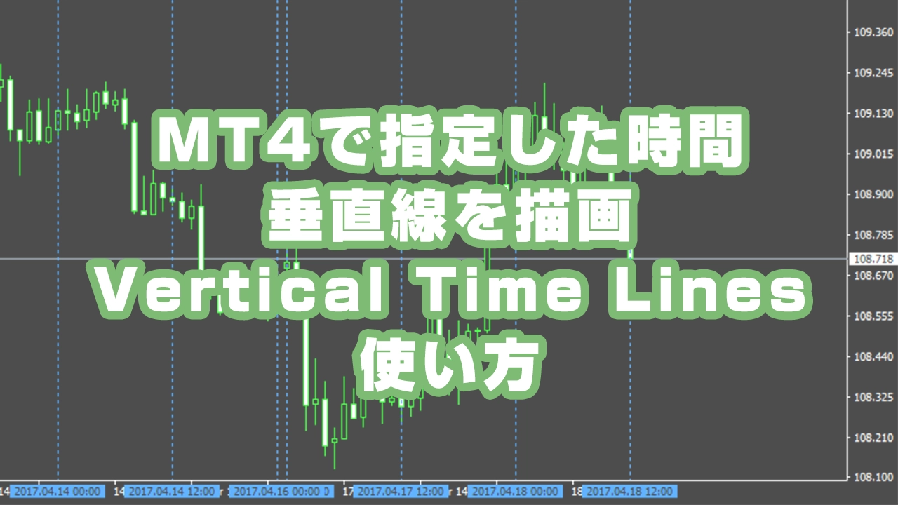 MT4で市場オープン時間を可視化│Vertical Time Linesの設定方法